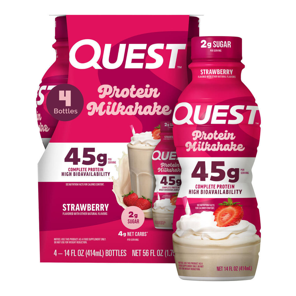 Quest Nutrition 45g Protein Milkshake, 14 fl oz(4 pack)