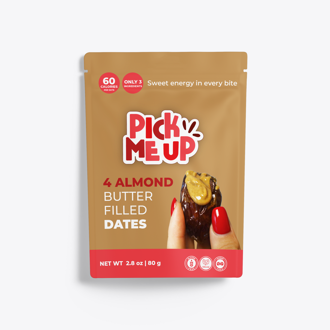 Pick Me Up Snacks Nut Butter Filled Dates, 2.8 oz