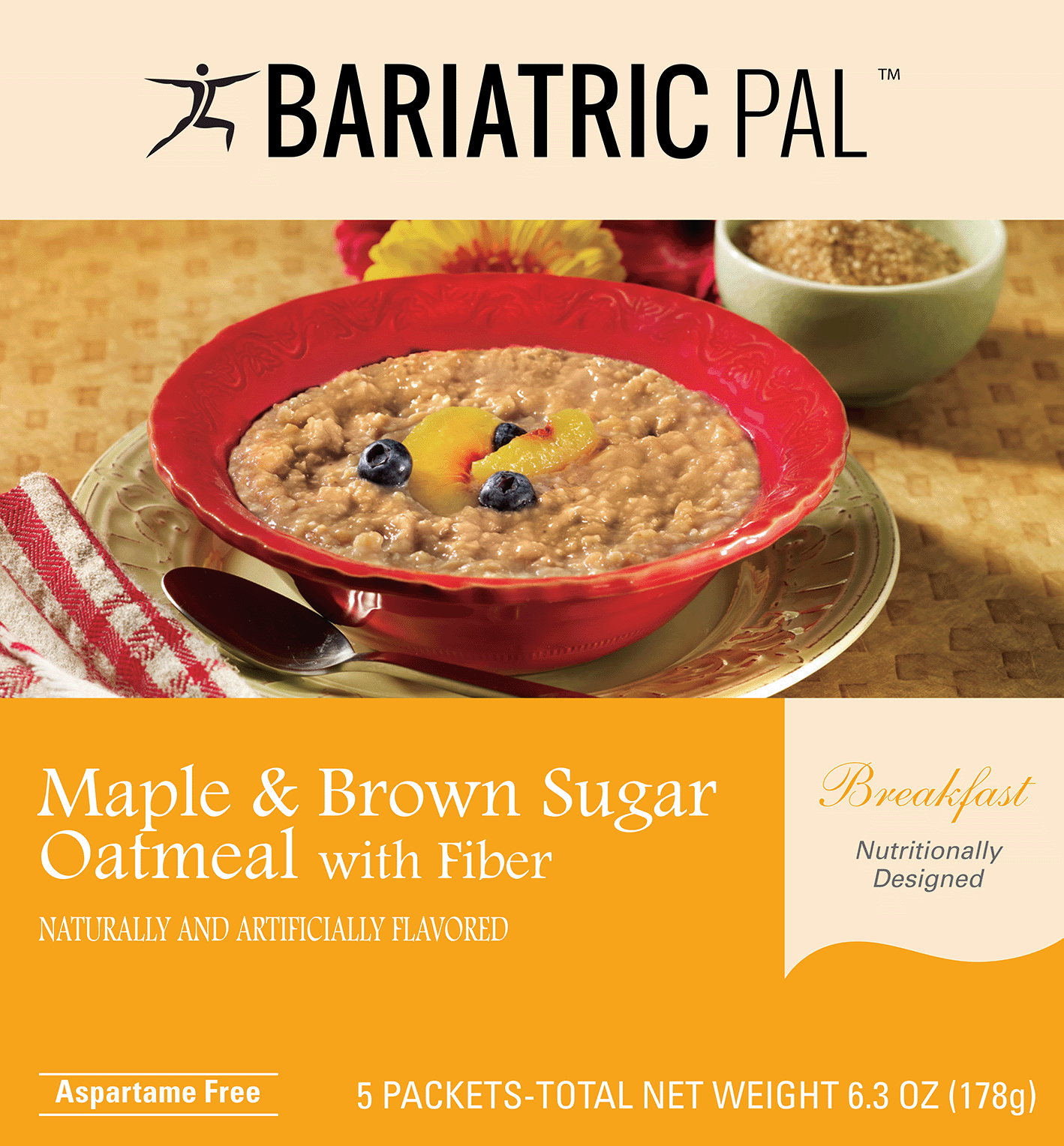 BariatricPal 15g Hot Breakfast - Maple & Brown Sugar Oatmeal (Aspartam