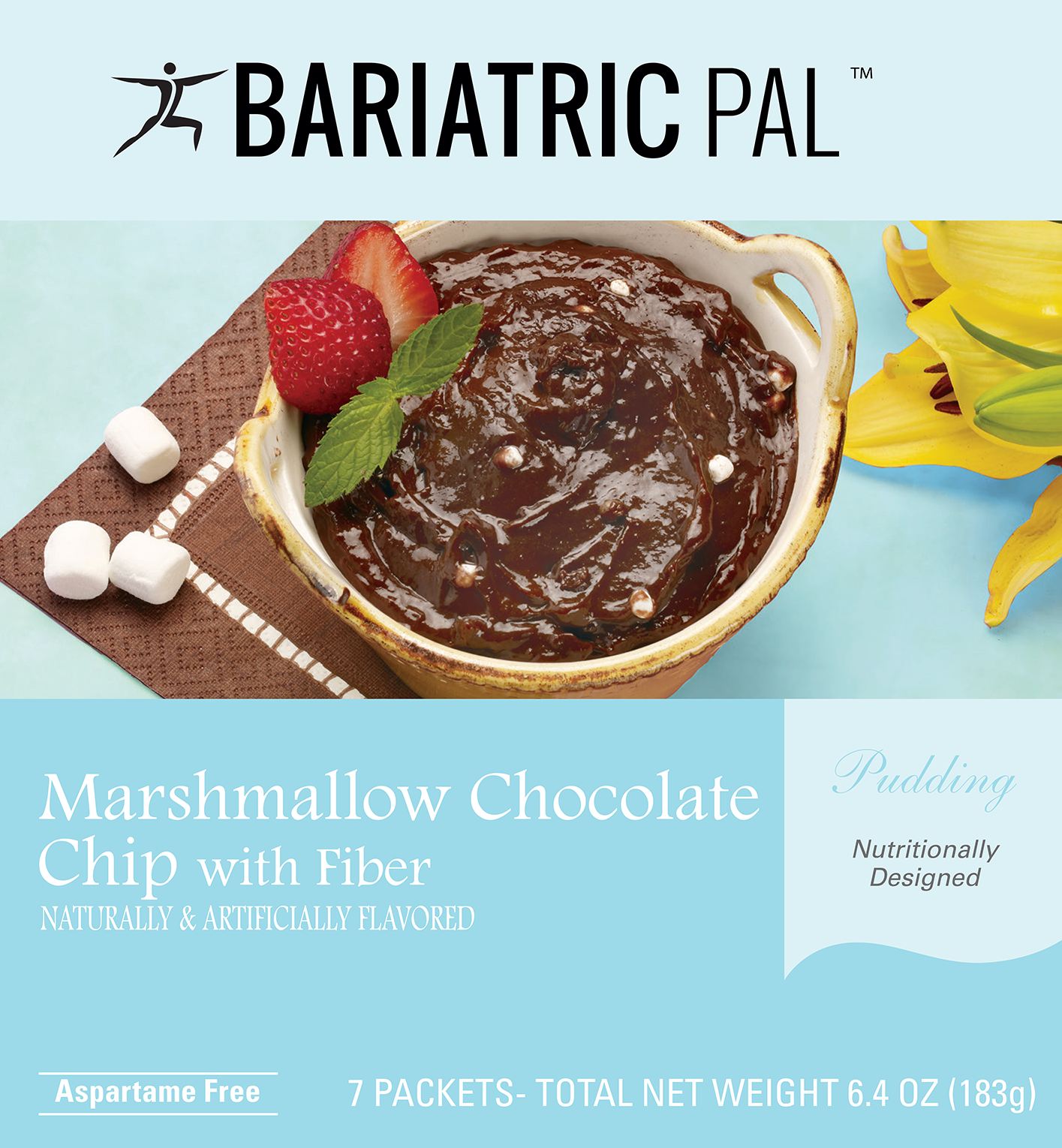 BariatricPal 15g Protein Pudding - Marshmallow Chocolate Chip with Fib