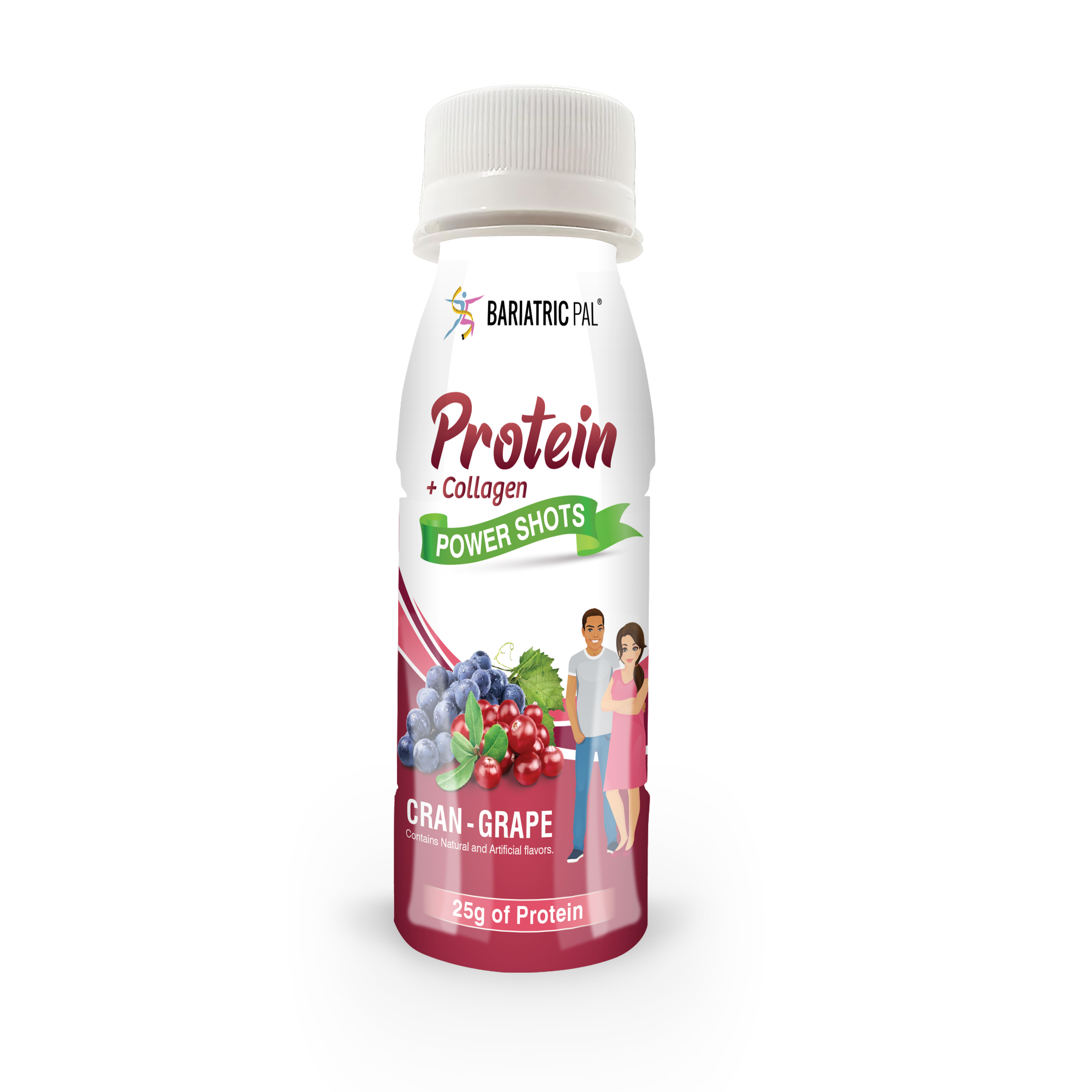 BariatricPal 25g Whey & Collagen Complete Protein Power Shots - Cran G