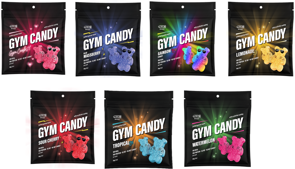 Gain Gummies Gym Candy - Protein Gummy Bears, 2oz