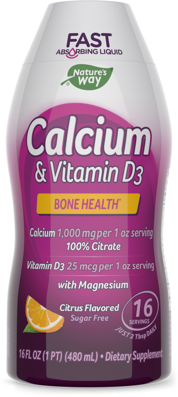 Wellesse Calcium Citrate and Vitamin D3 Liquid by Natures way - Natural ...