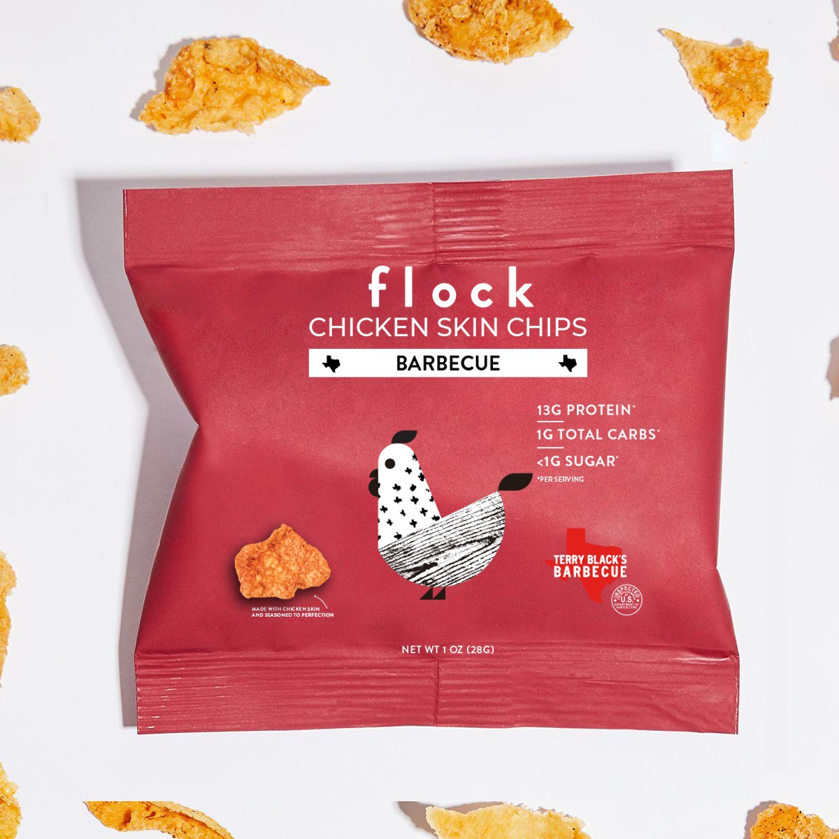 Flock Foods Keto Chicken Chips - Barbecue