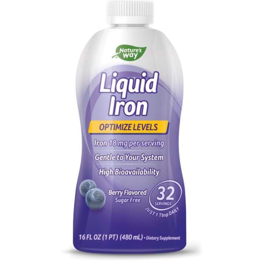 Wellesse Liquid Iron (18mg) by Natures way - Berry Flavor